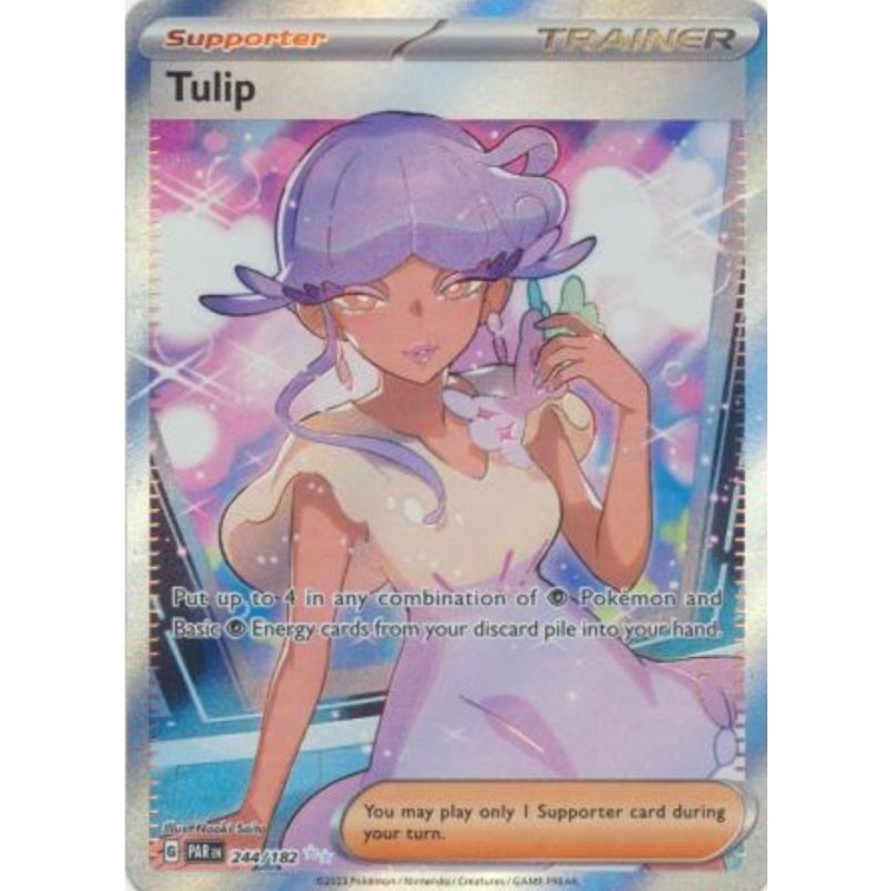 Pokemon TCG Tulip 244/182 Full Art Secret Rare (Paradox Rift) | Shopee ...