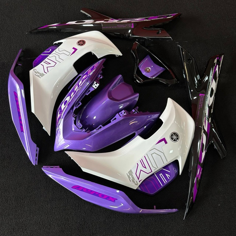 NVX V2 COVERSET AEROX PURPLE PUTIH 2024 CUSTOM HLD | Shopee Malaysia