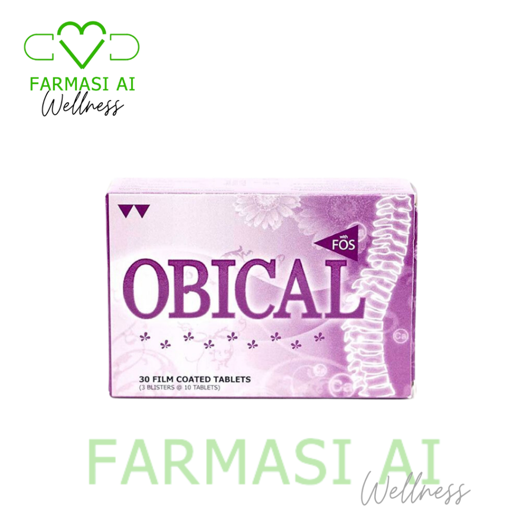 Obical (With FOS) Calcium Film Coated Tablets 30s (Exp : 02/2026 ...