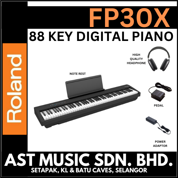 ROLAND FP30x DIGITAL PIANO (FP-30x) - BLACK | Shopee Malaysia
