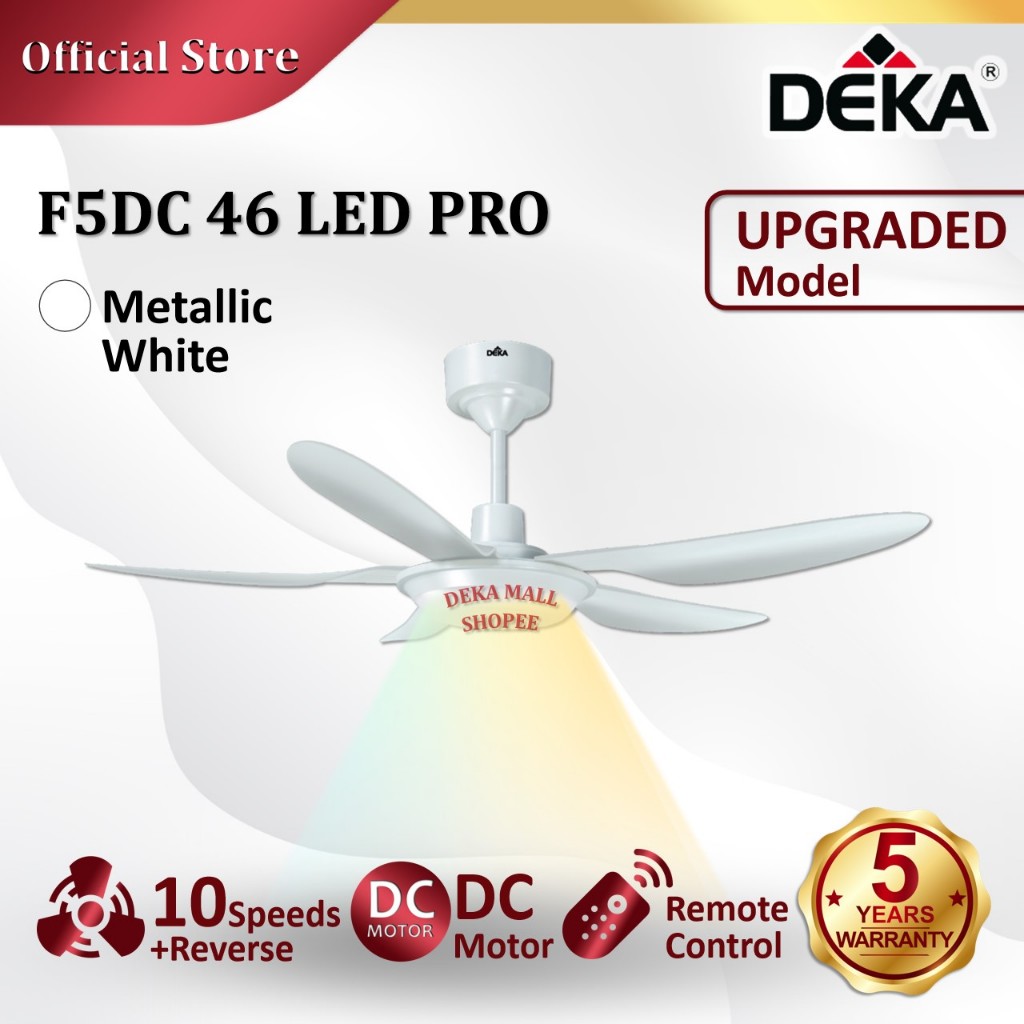 DEKA F5DC PRO 46" Series 5 Blades DC Motor 20 Speed + Reverse with ...