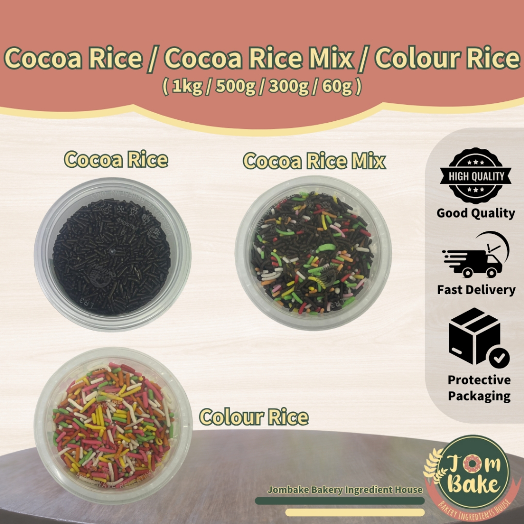 Cocoa Rice / Cocoa Rice Mix /Colour Rice [ 60g / 120g ] | Shopee Malaysia