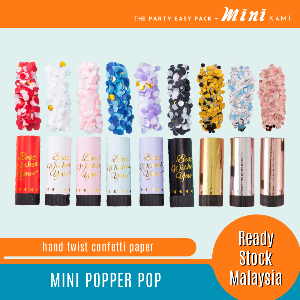 Popper Pop Confetti Mini Poppers Hand Twisted Wedding Graduation ...