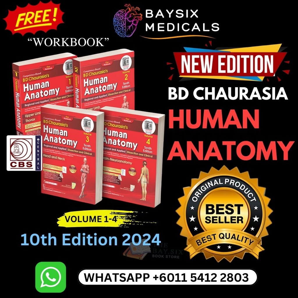 [Original]BD Chaurasia's Human Anatomy Volume (1-4) 10th Edition + Free ...