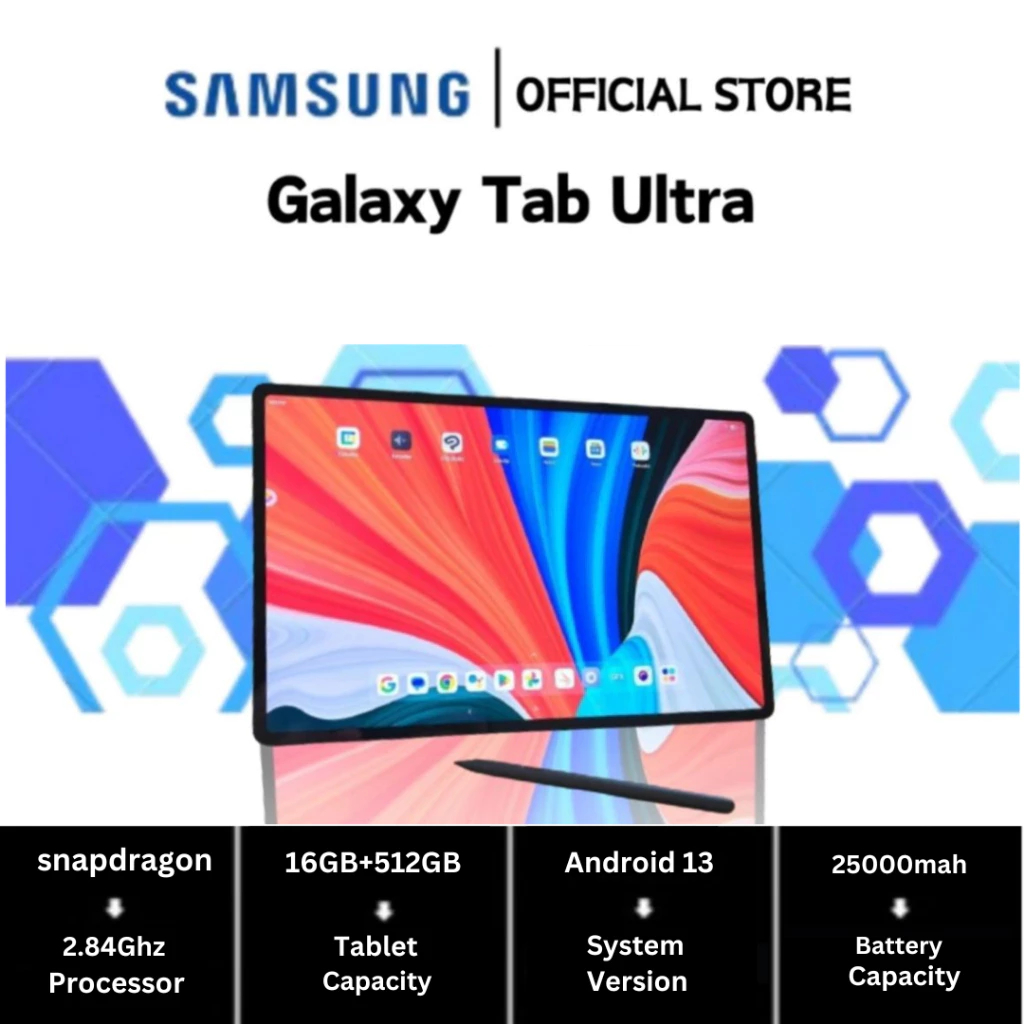 {PROMO} 2023 5G Tablet Samsung Galaxy P20 12 Inch Tablet 12GB+512GB ...