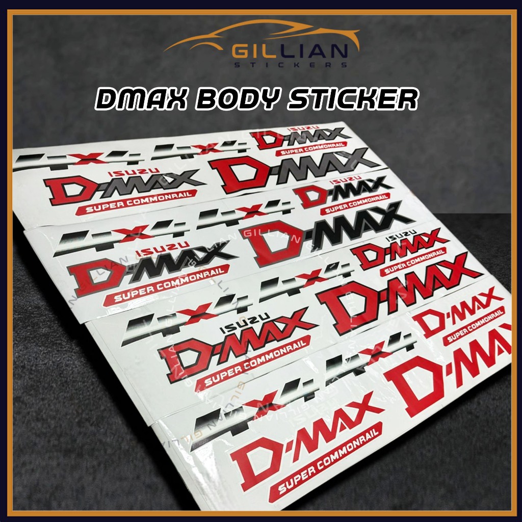 Car Sticker ISUZU DMAX 07 Body Side Front Rear Decal 4x4 DMAX 07 ...