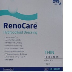 RenoCare Hydrocolloid Dressing Thin 10cm x 10cm 10's 1 Box (Exp ...