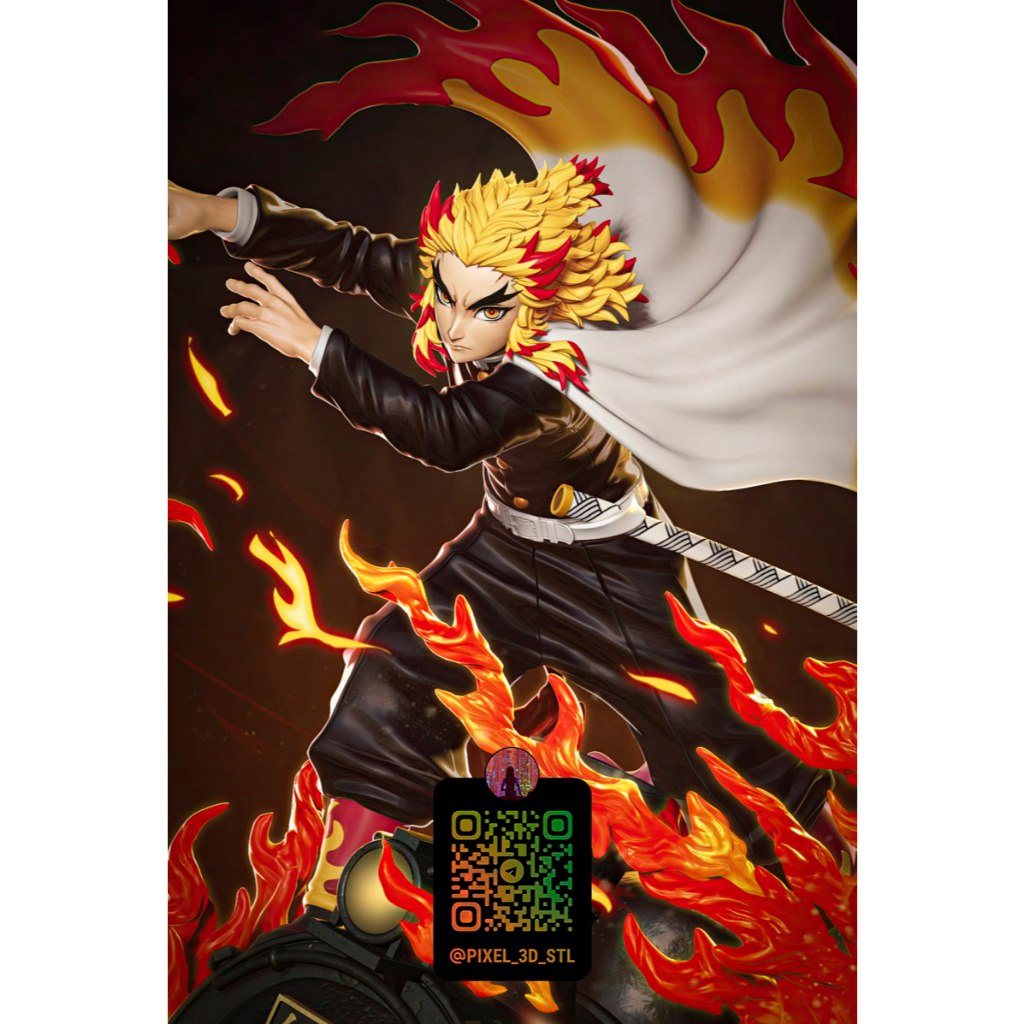 [Rengoku] 3D Model STL File | Compatible with PLA, ABS, Resin Filament ...