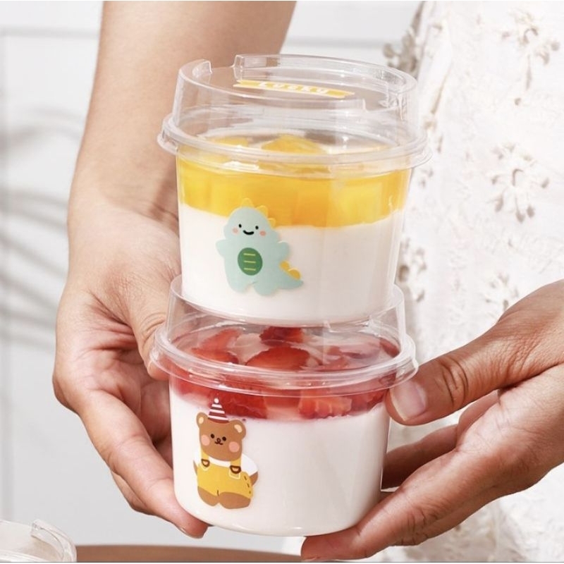 RORA - (10 Pcs) 240ml Panna Cotta Cup l Disposable Pudding Cup l Ice ...
