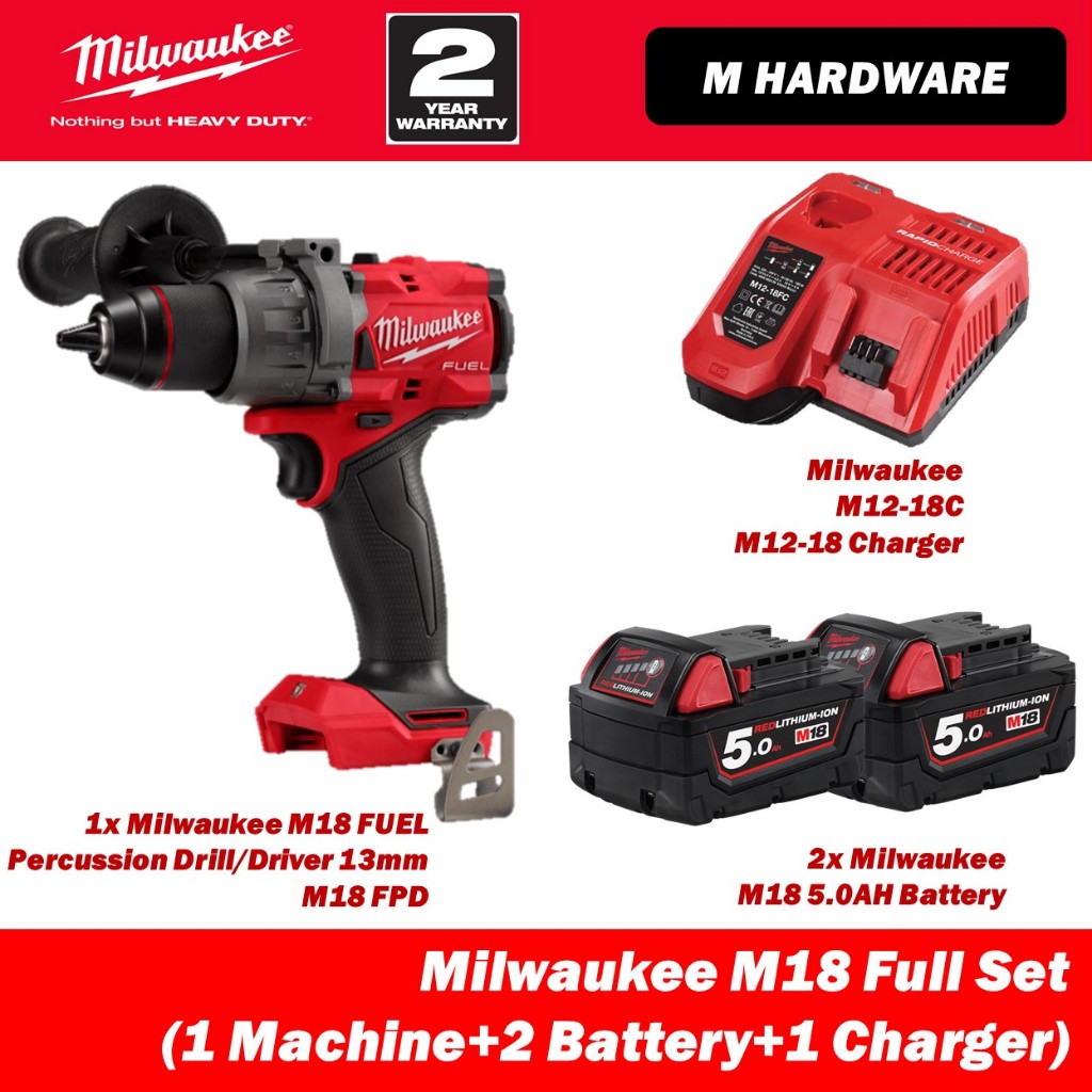Milwaukee FPD3-502X / FPD3-0X0 M18 FUEL™ Percussion Drill / Driver ...