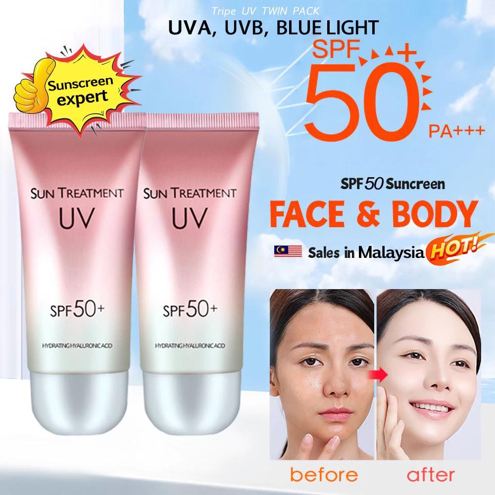 SPF50+ UV Sunblock Cream Whitening Moisturizer Sun Cream Organic ...