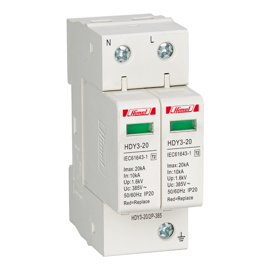 Himel HDY3 Surge Protective Device 1P+N, 3P+N ( 20KA 40KA ) SPD 385V ...