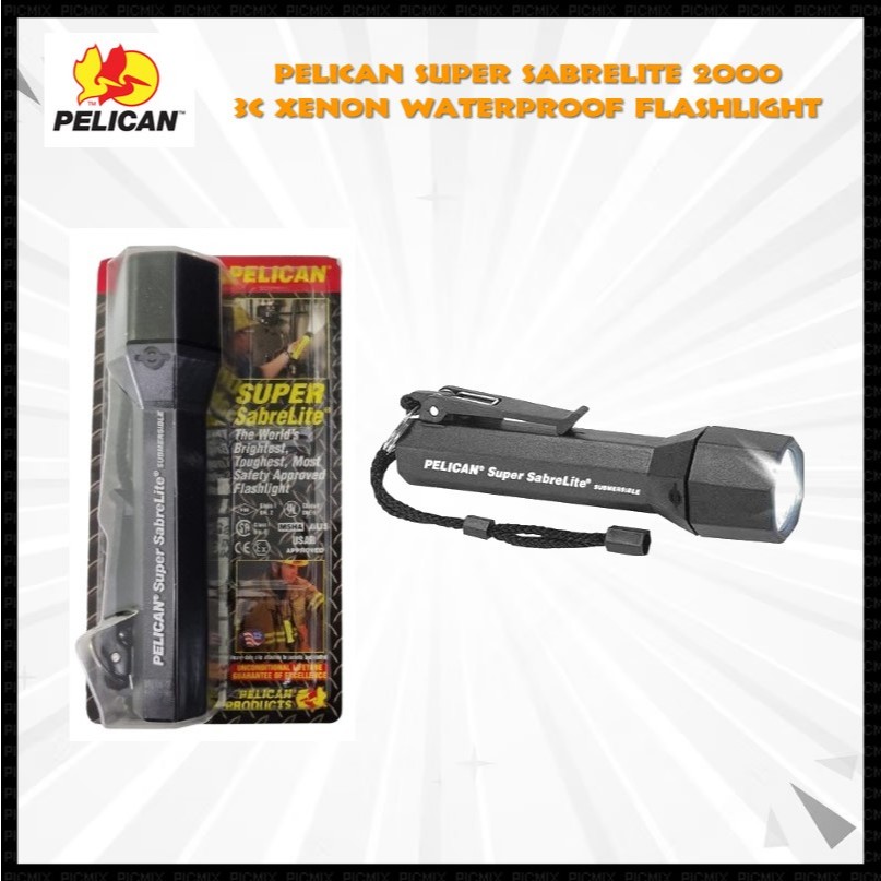 PELICAN Super SabreLite 2000 3C Xenon Waterproof Flashlight (Ready ...