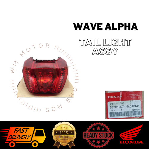 Original Honda Wave Alpha (V1) - Tail light Assy [33701-K71-M01 ...