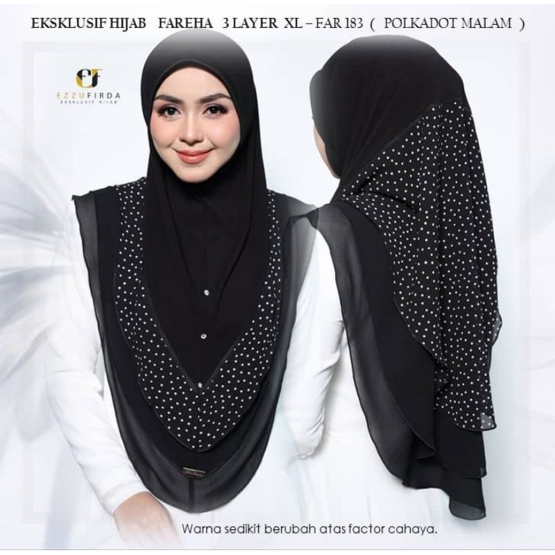 💥COD💥TUDUNG FAREHA 3 LAYER XL PRINTED 💥 | Shopee Malaysia
