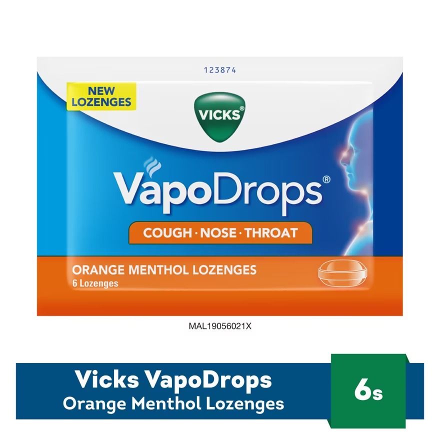 VICKS VapoDrops Lozenges - Orange Menthol 6S | Shopee Malaysia