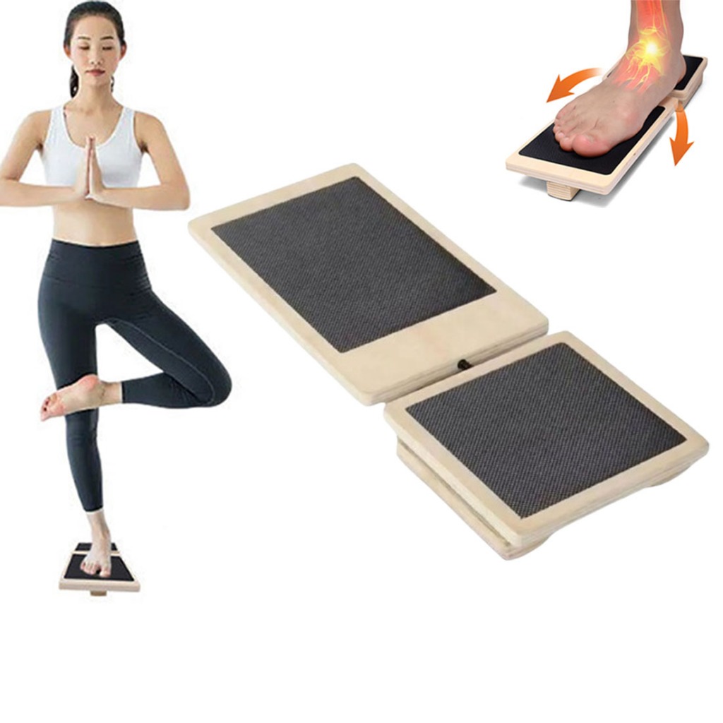 1PCS Ankle Balance Board Foot Strengthener Trainer Wooden Yoga Trainer ...