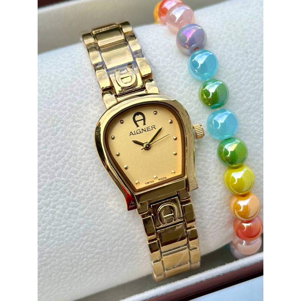 NEW ARRIVAL🔥Sale AIGNER Watch for female With BOX + PAPERBAG ANALOGUE ...