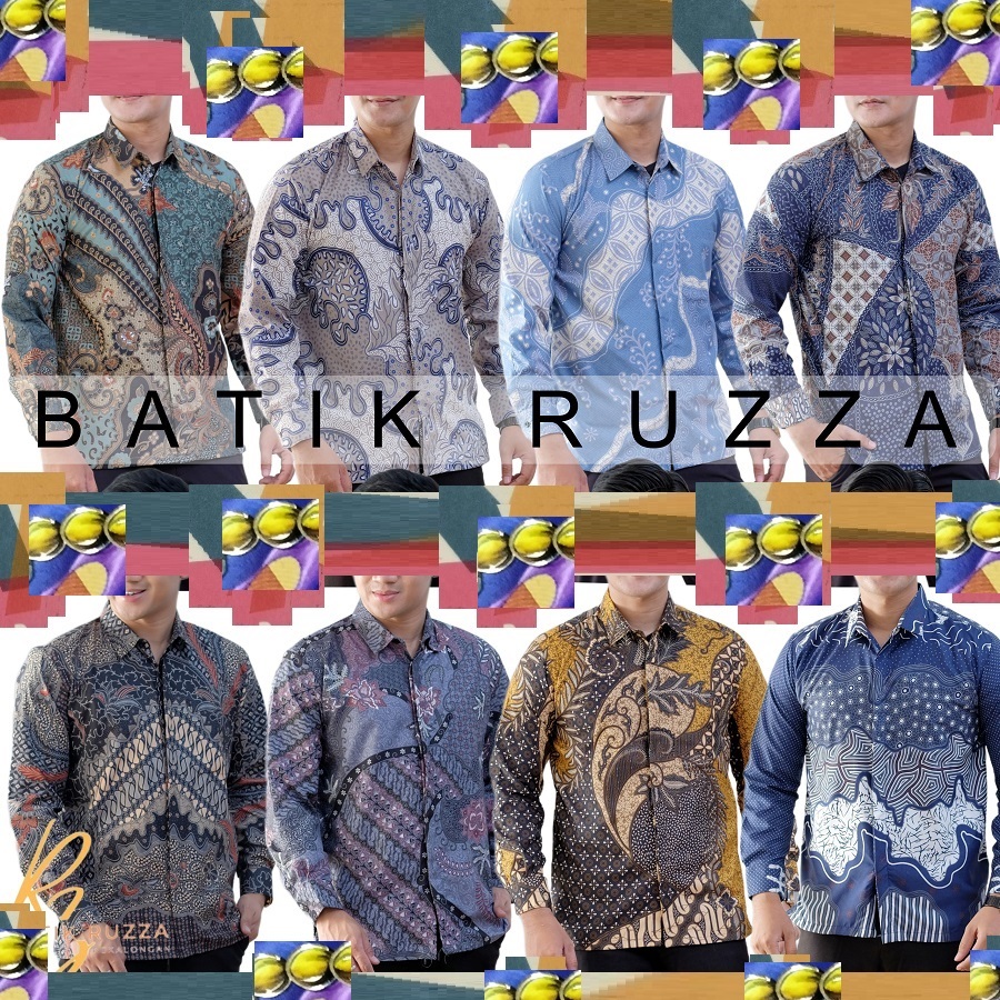 KEMEJA Batik lelaki Men's Shirt Long Sleeve Adult baju bunga floral ...