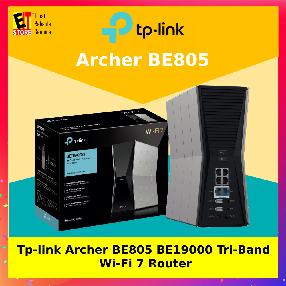 Tp-link Archer BE805 BE19000 Tri-Band Wi-Fi 7 Router | Shopee Malaysia