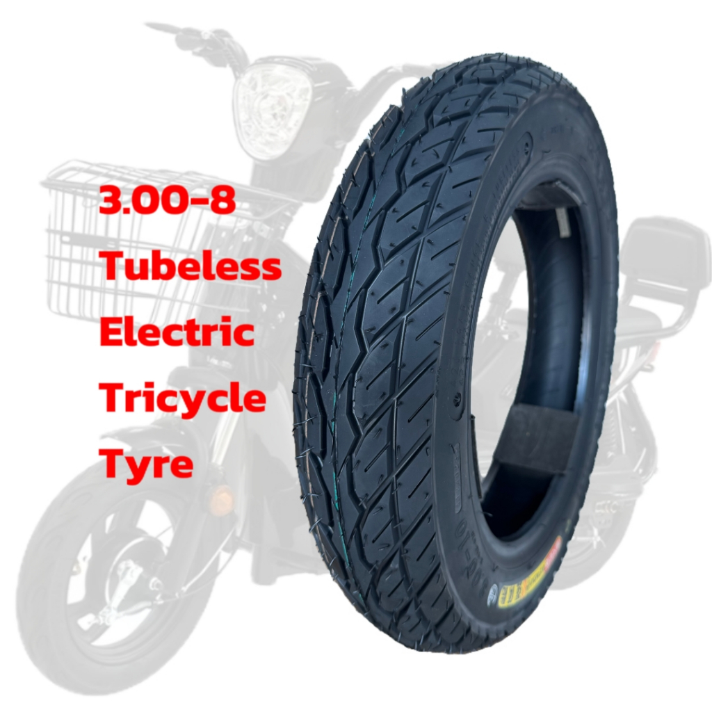 3.00-8 Tubeless Scooter E-Scooter Tayar Ebike Electric Motorcycle Tire ...