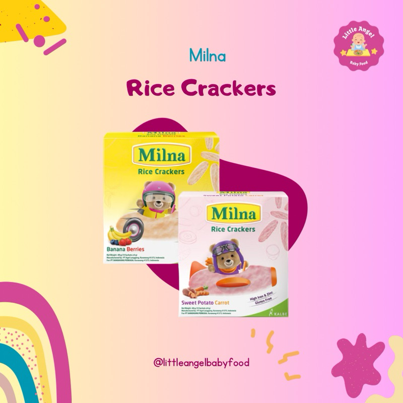 Milna 👉🏻 Rice Crackers untuk bayi 8 bulan ke atas (HALAL) | Shopee Malaysia