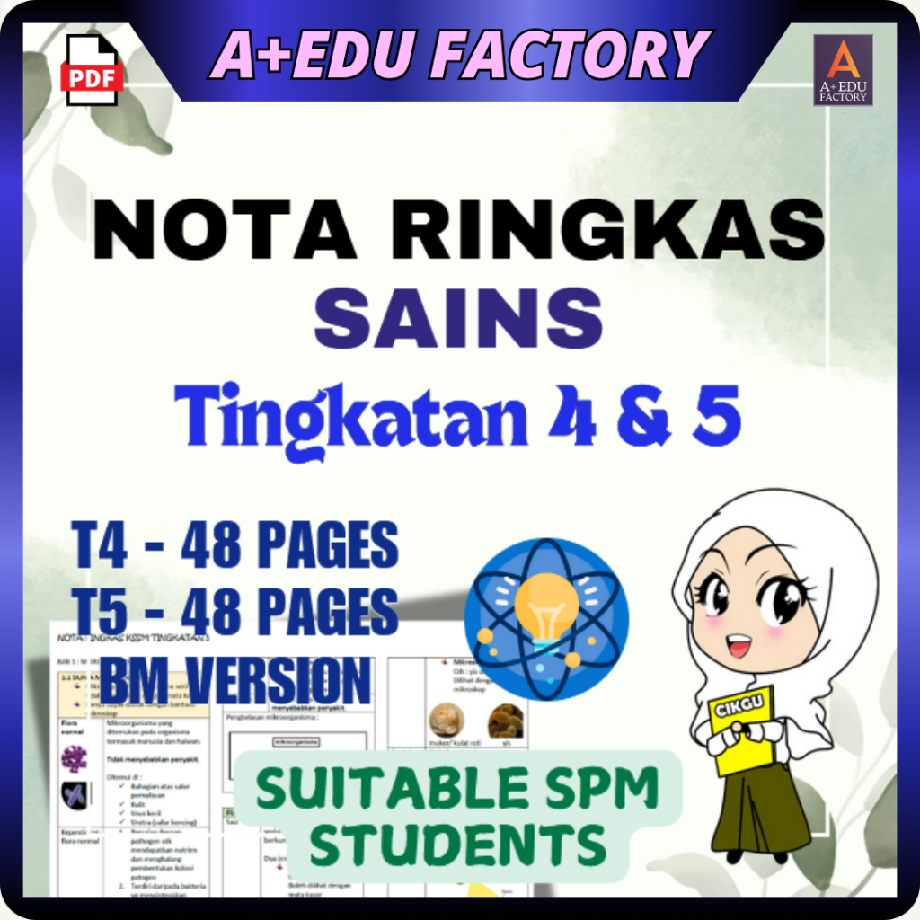 [📚PDF] Nota Ringkas Sains Tingkatan 4 & 5 [SPM] BM version Short Notes ...