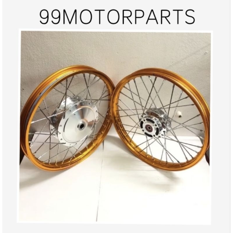 siap pasang string rim+spoke lidi+ chrome hub buyung ego lc nouvo-lc ...