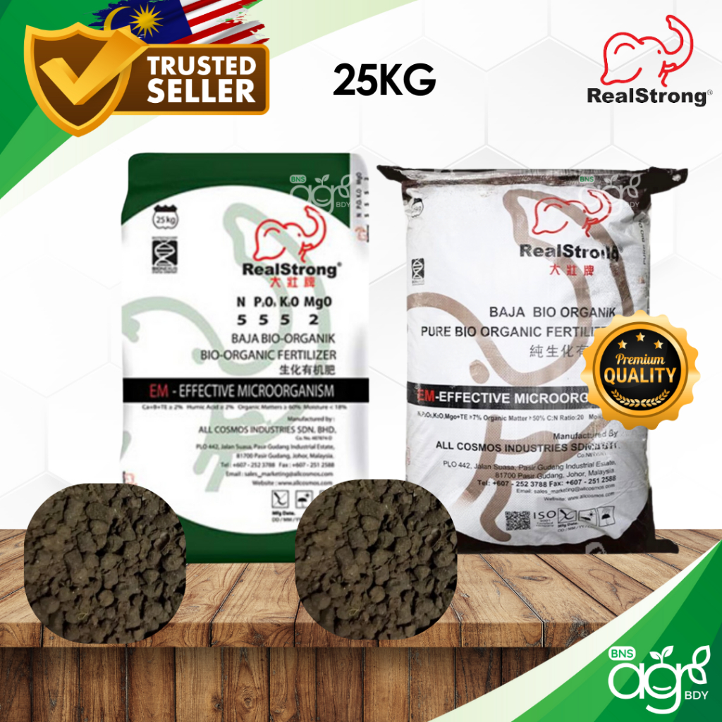 [25KG] AgroBuddy X Real Strong Pure & 555 Baja Bio Organik Subur Pokok ...