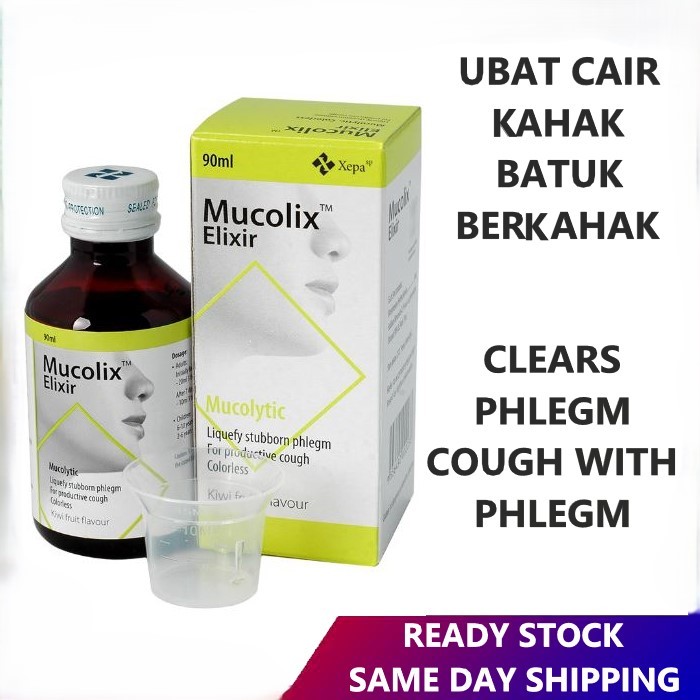 MUCOLIX ELIXIR BATUK / PECAH KAHAK / PARU PARU 90ML | Shopee Malaysia