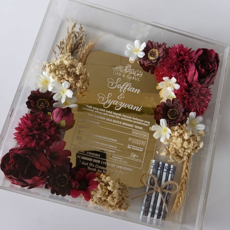 FRAME MAS KAHWIN SIAP DECO | MAHAR HANTARAN PERKAHWINAN GUBAHAN DULANG ...