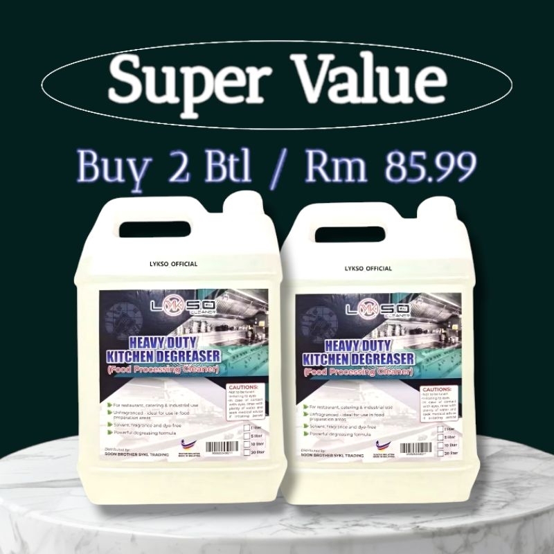 HEAVY DUTY KITCHEN DEGREASER(FOOD PROCESSING CLEANER)5L | Shopee Malaysia