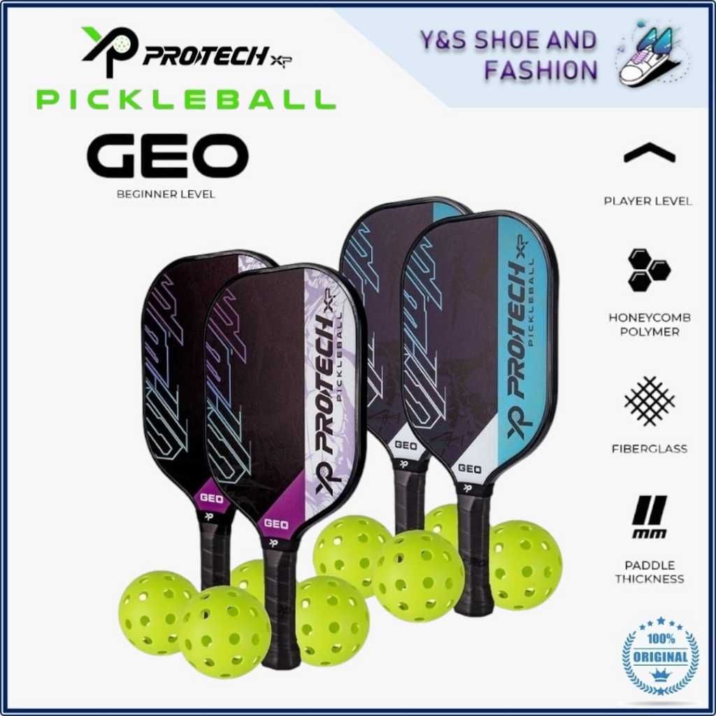 PROTECH XP GEO Series Pickleball Paddle Combo Set Blue / Purple / White ...
