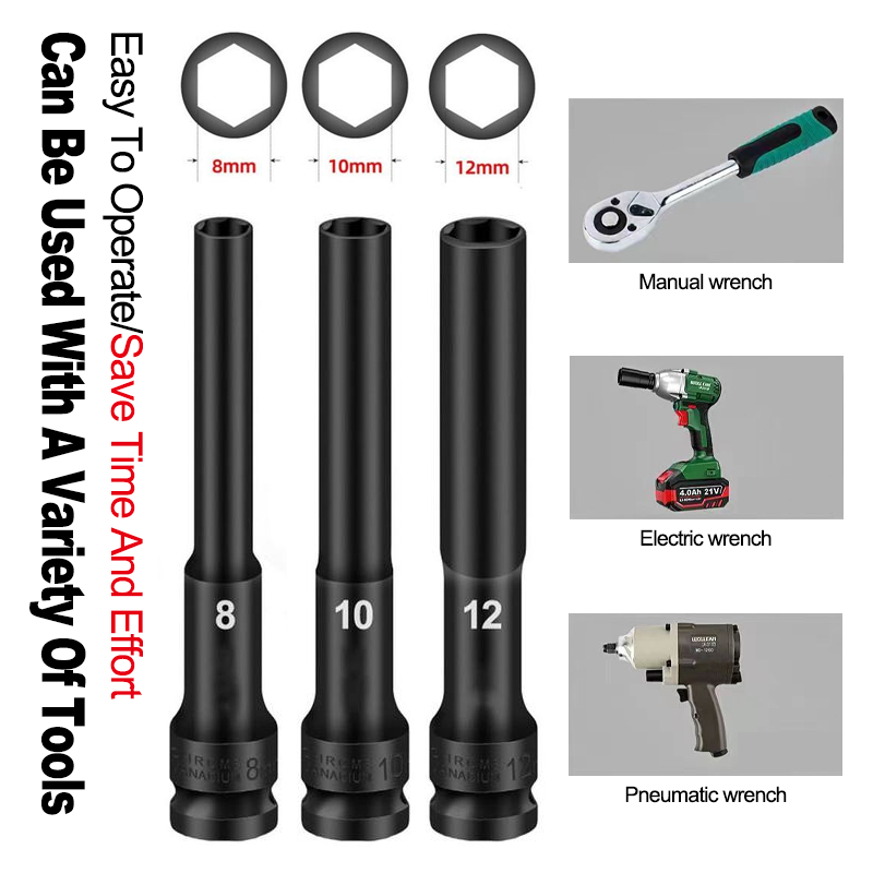 Thin Wall Hexagon Impact Wrench Hexagon Head 8mm/ 10mm/ 12mm Impact ...