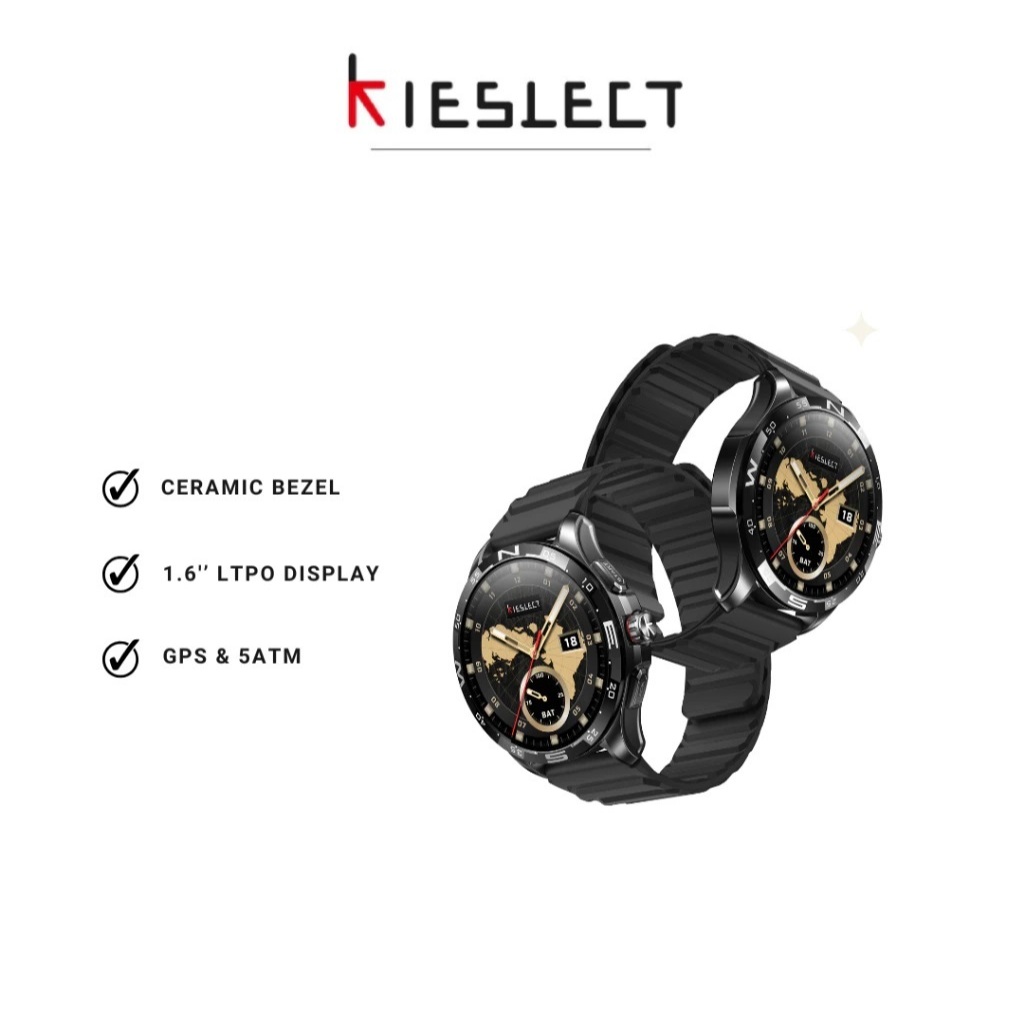 Kieslect Actor Smart watch with Ceramic Bezel/1.6'' LTOP Display/GPS ...