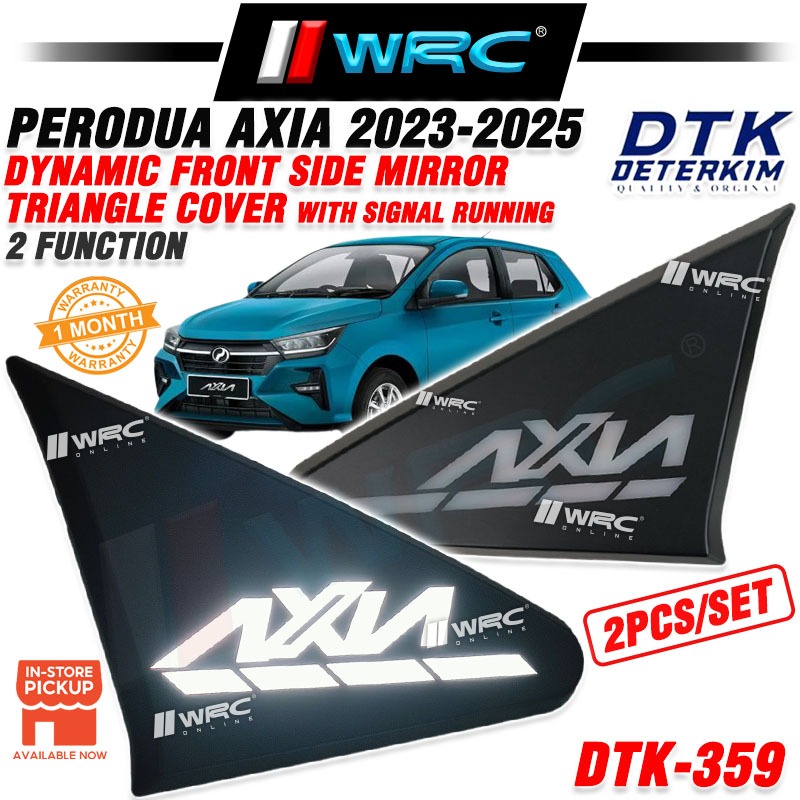 DTK Perodua Axia 2023 - 2025 Dynamic Front Side Mirror Triangle Cover ...