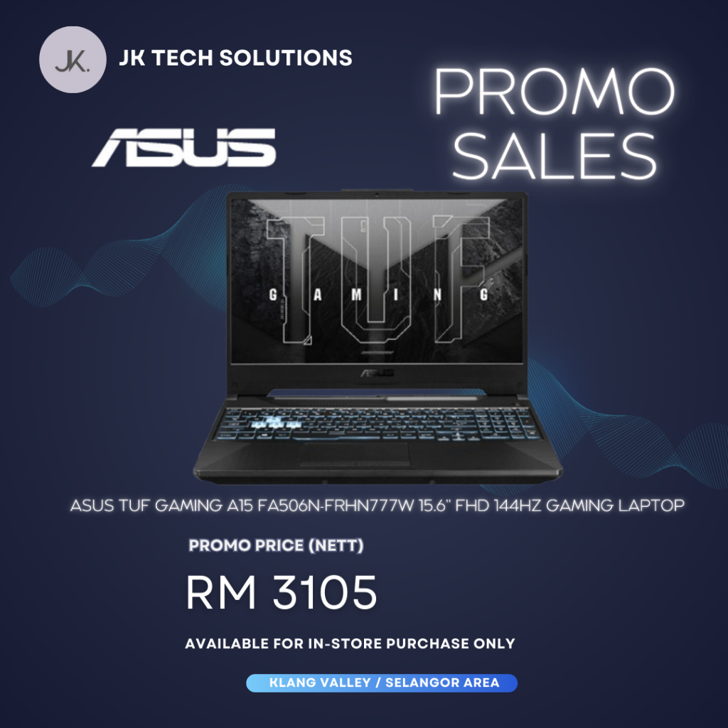 ASUS TUF Gaming A15 FA506N-FRHN777W 15.6'' 144Hz Laptop (R7 7435HS/16GB ...