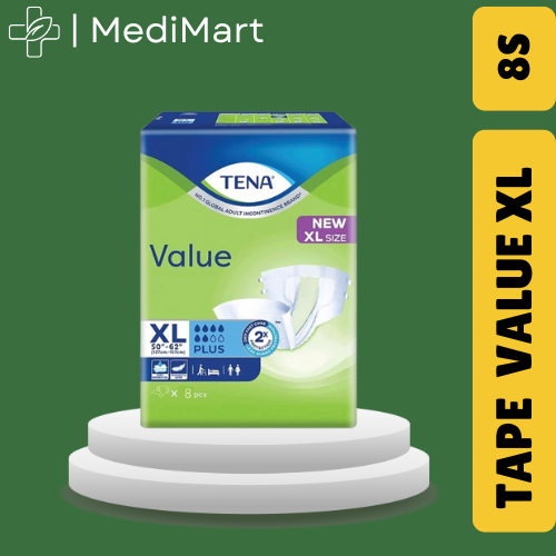 TENA Value Adult Diaper (Tape x XL8s) | Shopee Malaysia