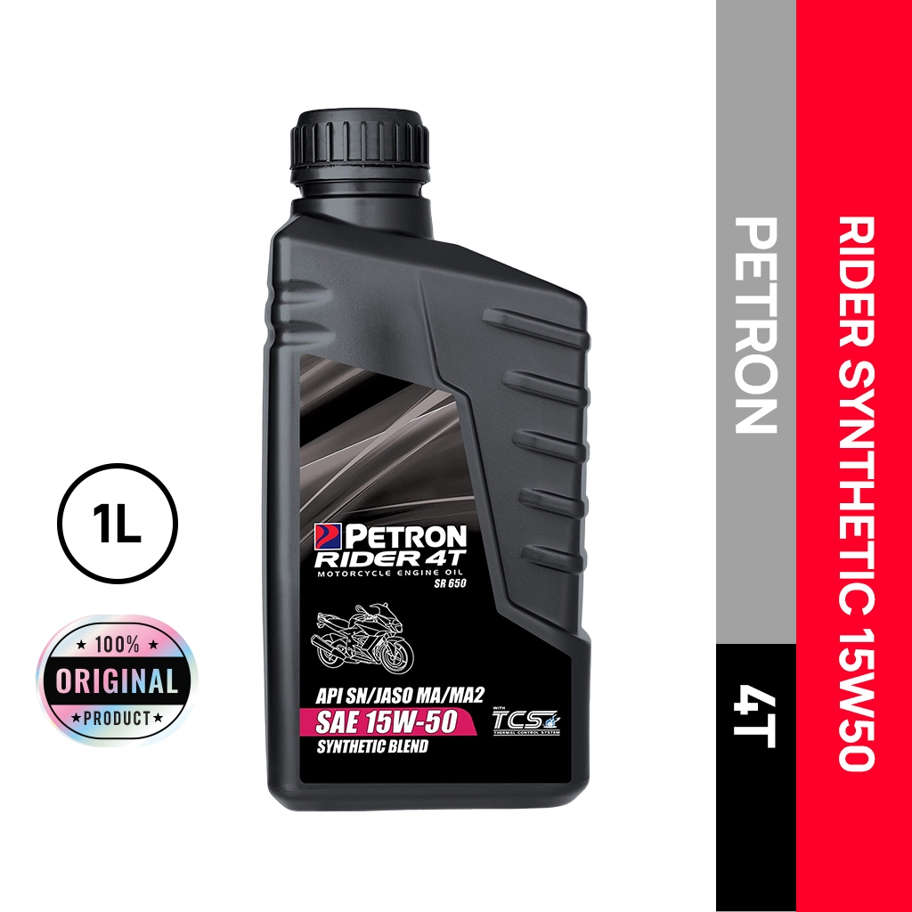 PETRON RIDER 4T PREMIUM MULTI-GRADE SAE 15W-40 / SYNTHETIC BLEND SAE ...