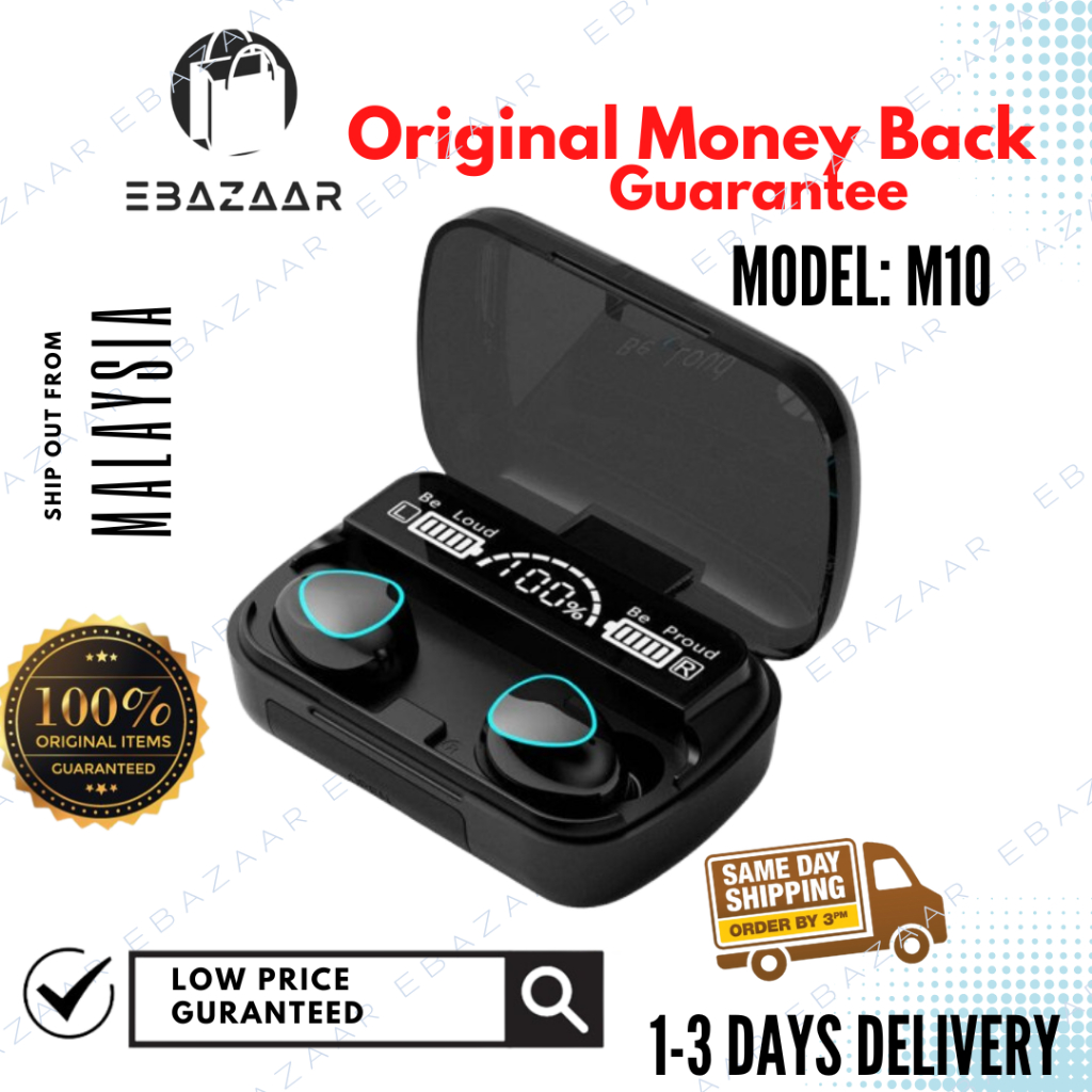 🔥 M10 Bluetooth Wireless Earbuds V5.1 | Waterproof Sports Earphones ...