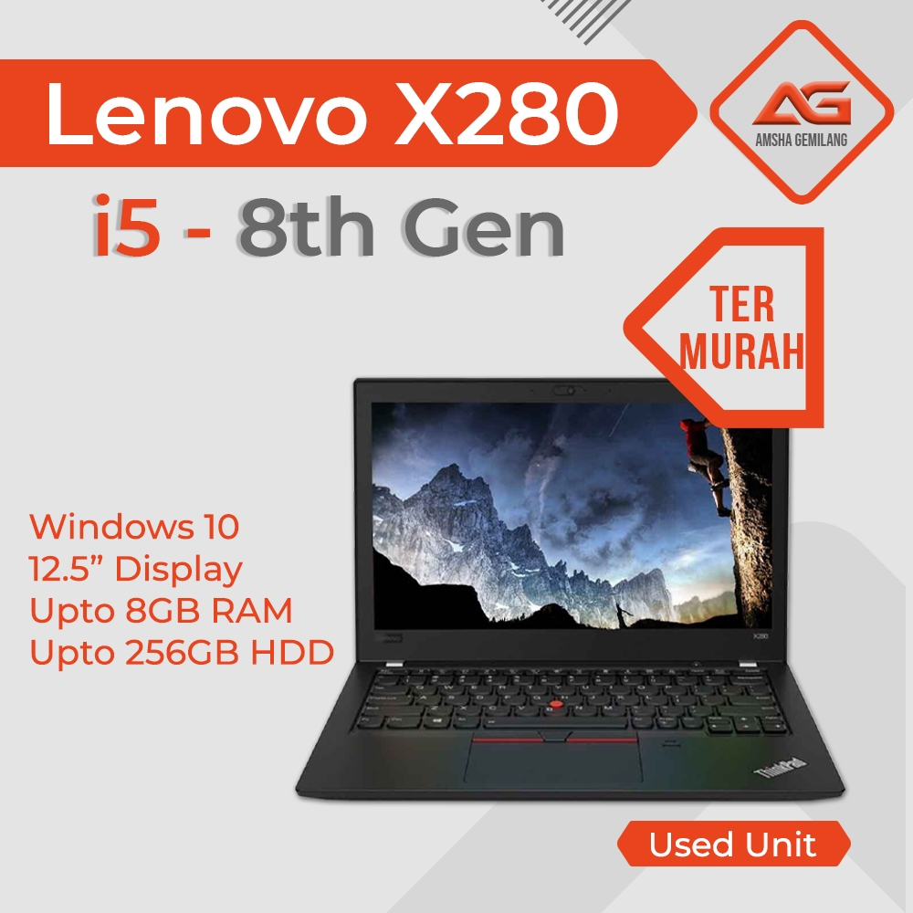 LENOVO THINKPAD X280 ULTRABOOK [CORE I5-8TH GEN / 8GB RAM / 256GB SSD ...