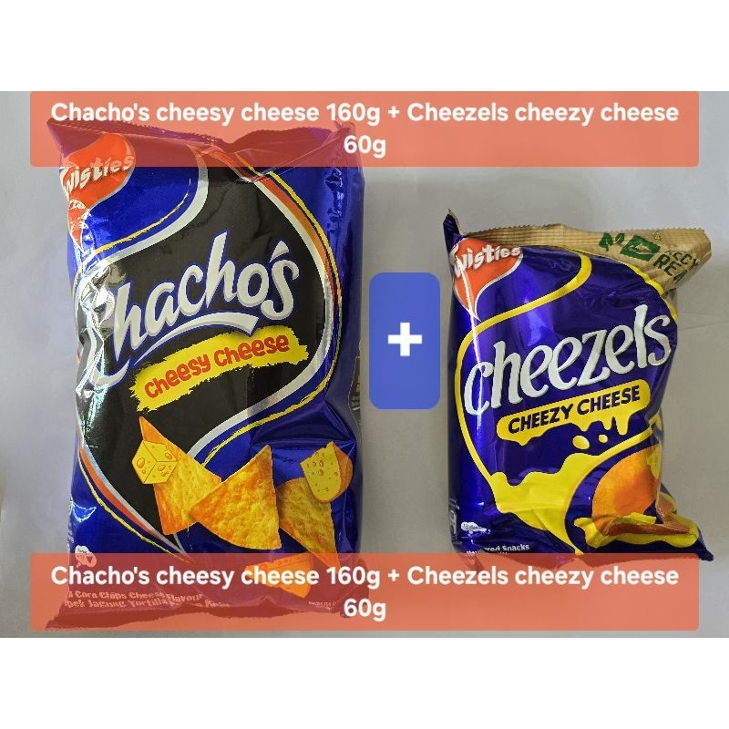 Twisties Chacho's and Cheezels cheese snacks - value 2 pack (160g + 60g ...