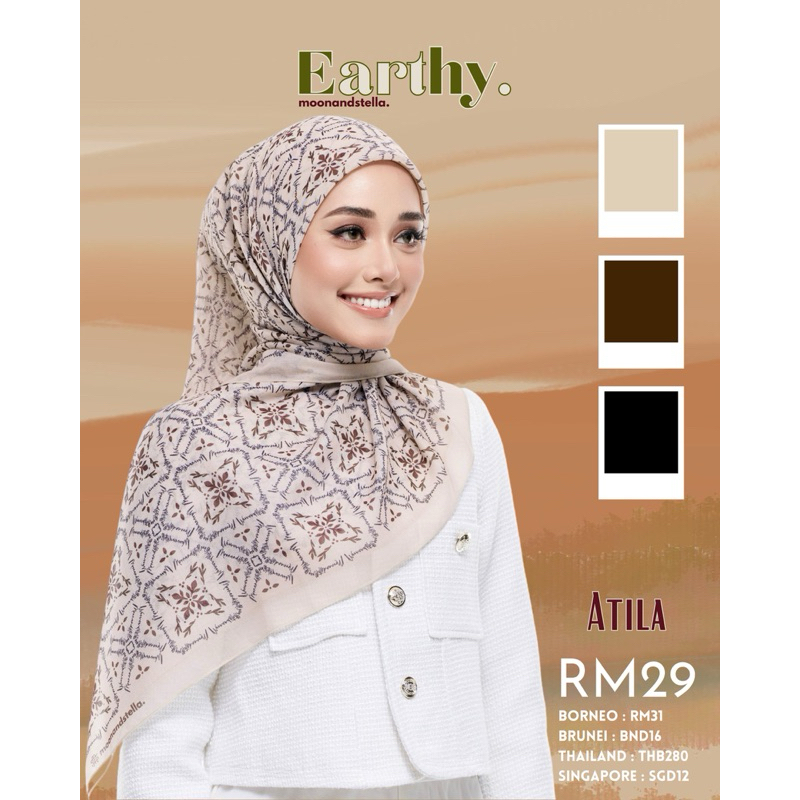 Moonandstella Earthy Series ( Square Hijab) | Shopee Malaysia