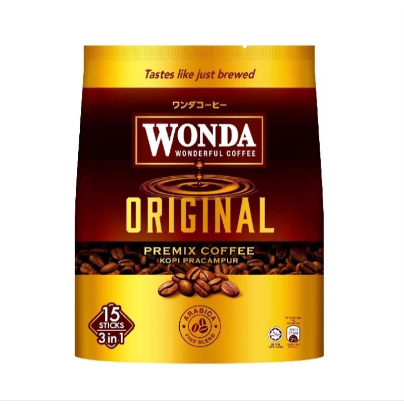 Wonda 3 in 1 Premium Coffee Original 15 stick | Shopee Malaysia
