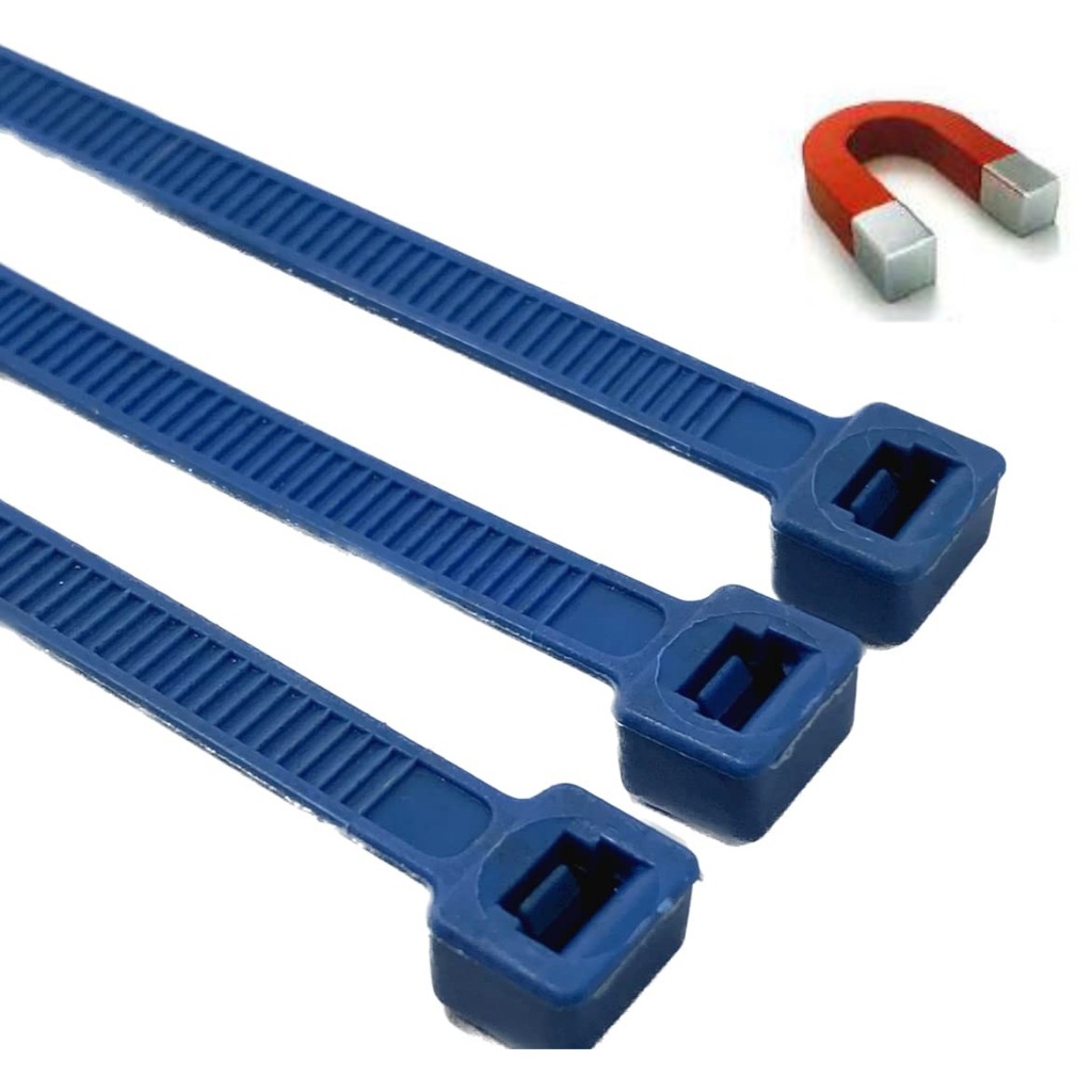METAL DETECTABLE CABLE TIE (BLUE) 12" 15" 100PCS/PKT | Shopee Malaysia