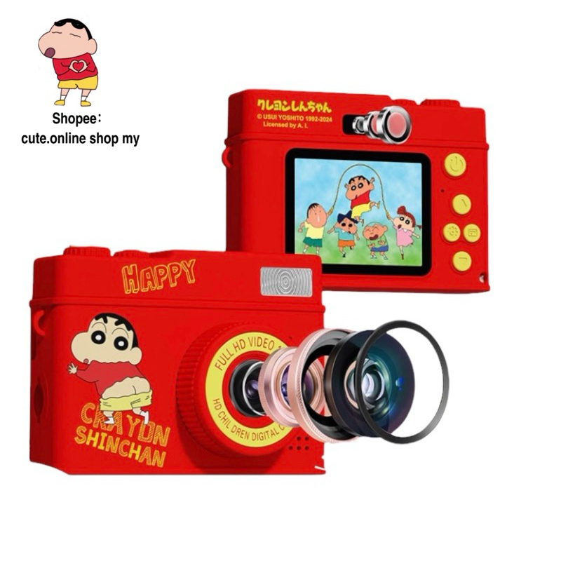 【Fast Delivery🔥】Crayon Kids Camera, 1080P Kids Digital Camera with 32GB ...