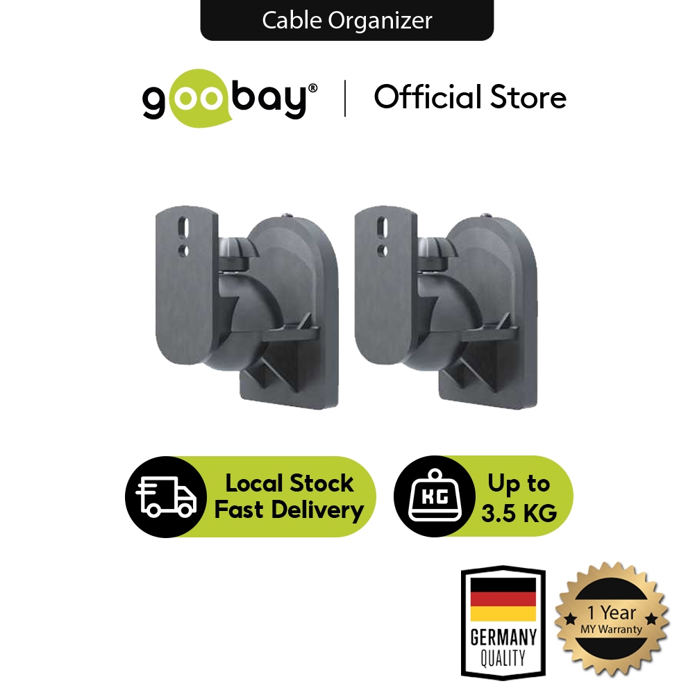 Goobay Speaker Mount Speaker Mount Universal 2pcs (Black / White ...