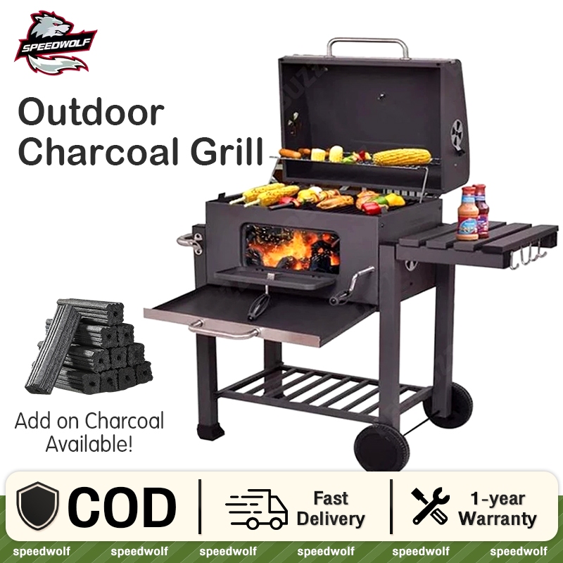 Outdoor Heavy Duty BBQ Grill 8 - 20 Person Large Portable BBQ Grill ...