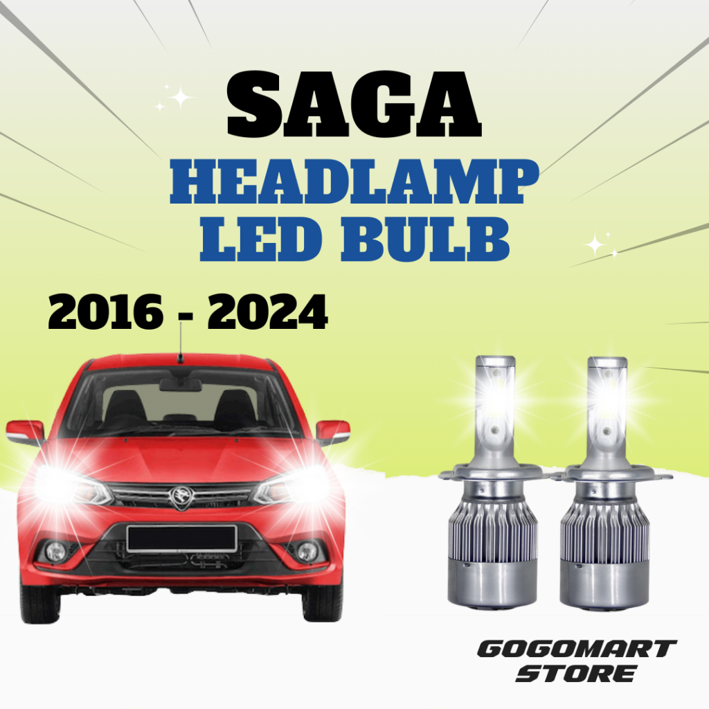 PROTON NEW SAGA2016 LED HEADLAMP H4 CAR LIGHT BULB 6000K Spotlight ...