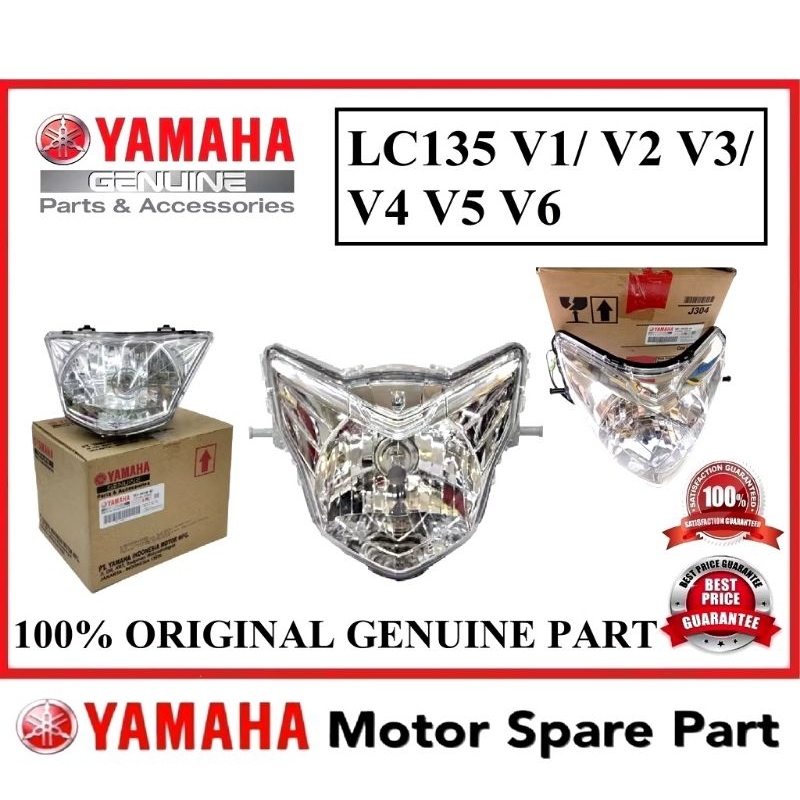 YAMAHA LC135 NEW LC135 V1 V2 V3 HEAD LAMP ASSY HEADLAMP HEAD FRONT LIGHT LAMPU DEPAN BESAR 100% ...